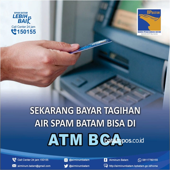 Warga Batam, Kini Bayar Tagihan Air Bisa Melalui ATM Bank BCA - Metropolis