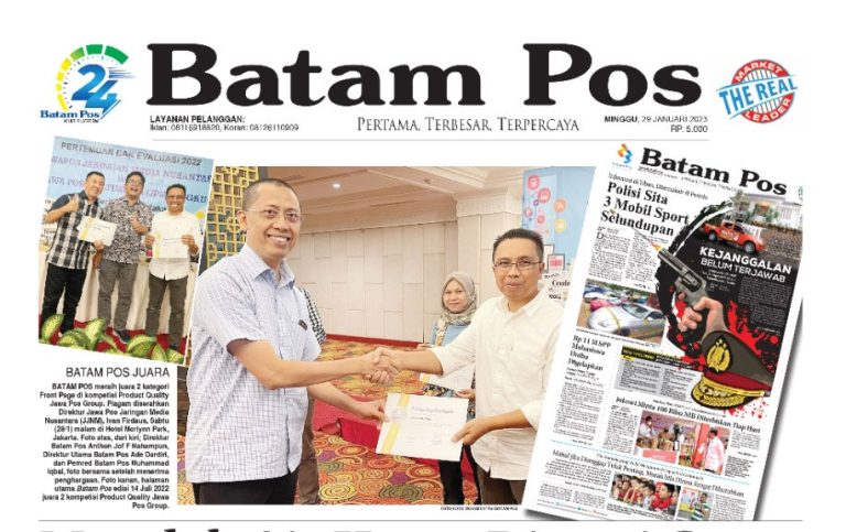Batam Pos Juara 2 Front Page Jawa Pos Group - Metropolis